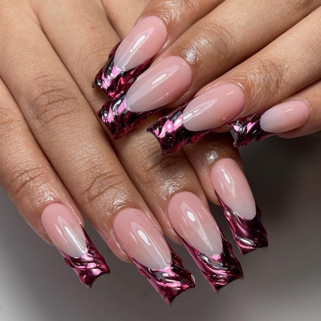 7 Red Metallic Nail Looks That Are Anything But Boring