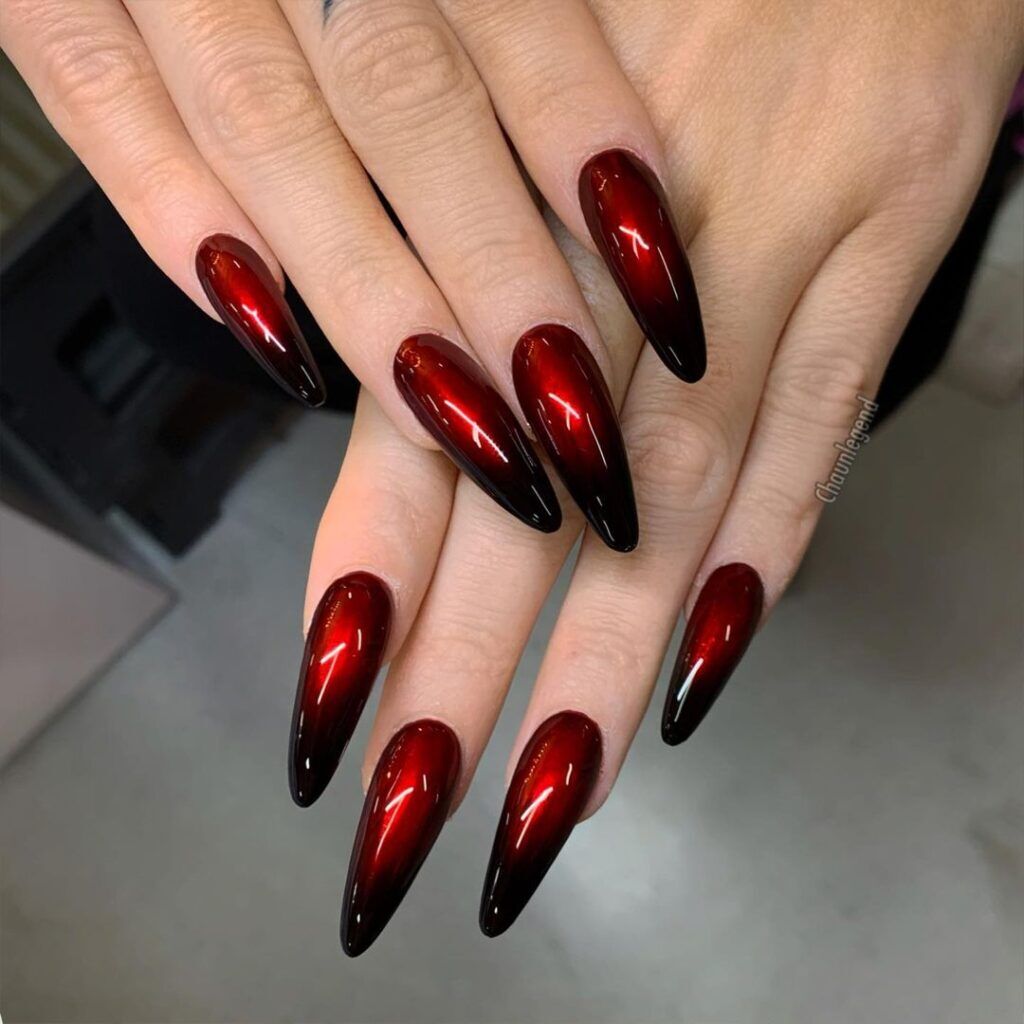 7 Red Metallic Nail Looks That Are Anything But Boring