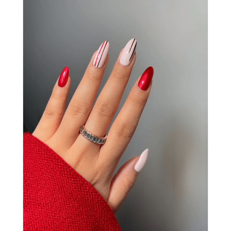 7 Red Metallic Nail Looks That Are Anything But Boring