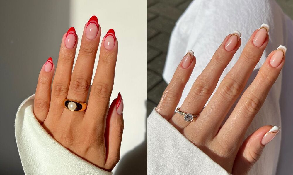 Double French Manicure Inspiration to Copy Now