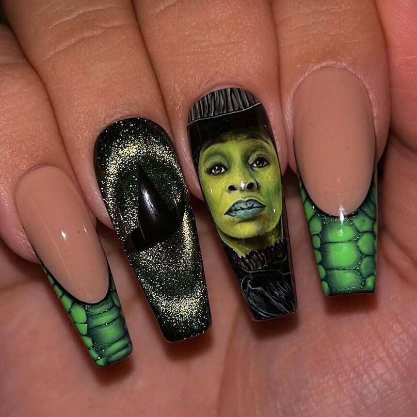 6 Enchanting 'Wicked'-Inspired Nail Looks for Good and Bad Witches ...