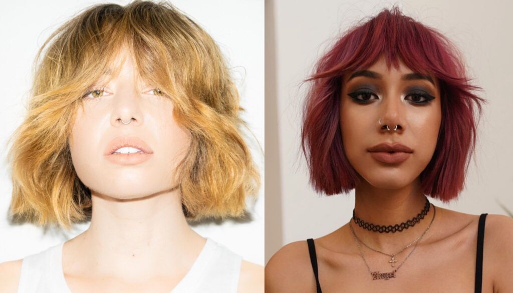 How To Style A Long Layered Bob With Bangs