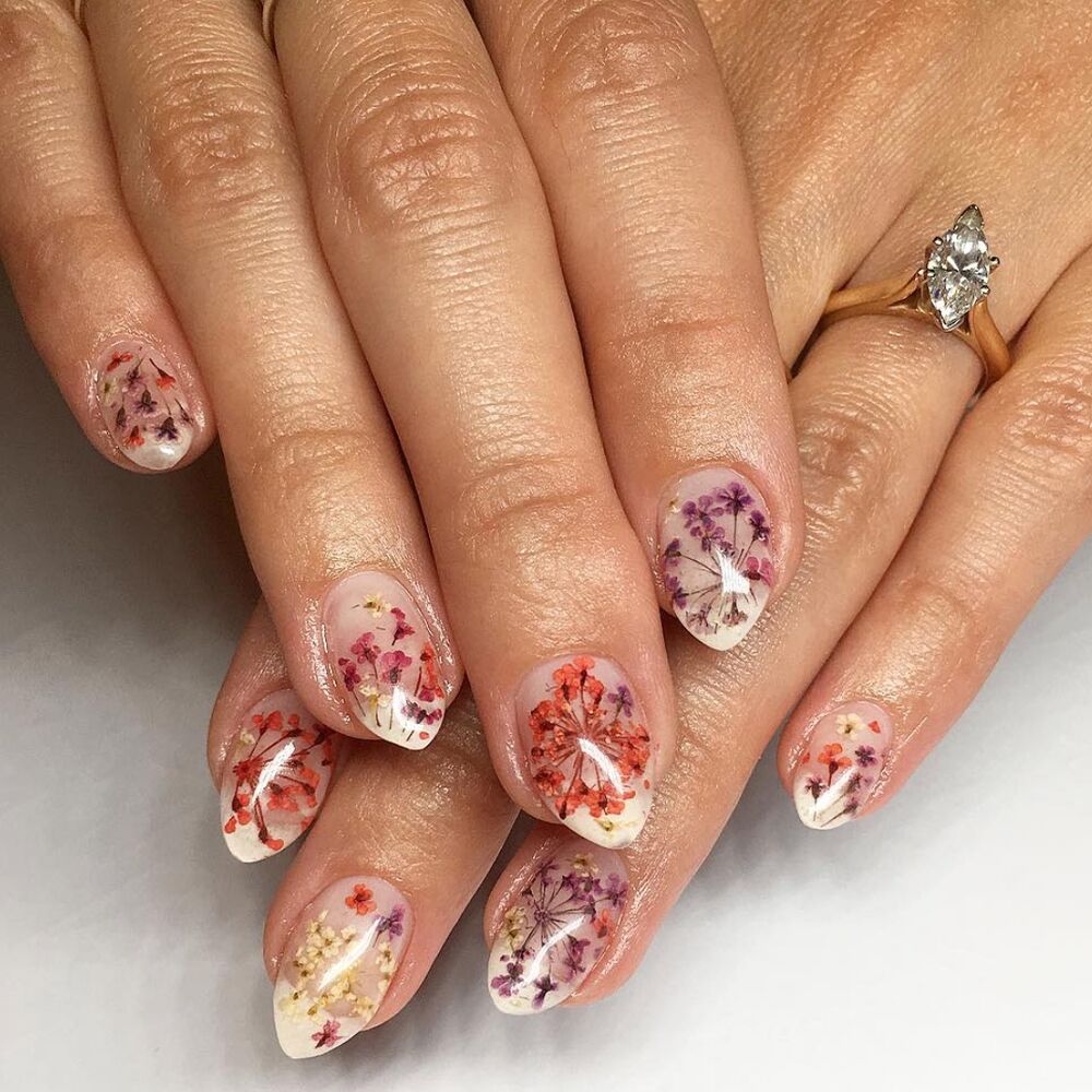 Pressed Flower Nails Are the Elegant Way to Wear Florals