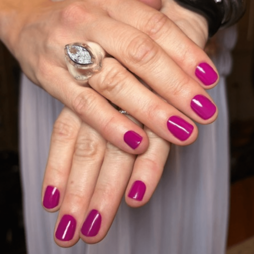 How to Recreate Michelle Williams' Fuchsia Squoval Jelly Nails